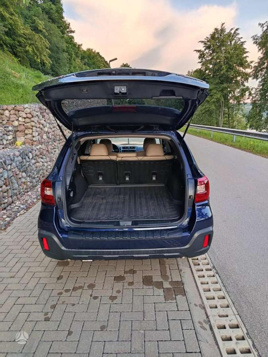 Blue Subaru Outback 2018 in Alytus, with an engine capacity of 3.63 L and mileage of 188 thousand km for 14900 €, photo 9 on AUTOMOTO.COM.LV