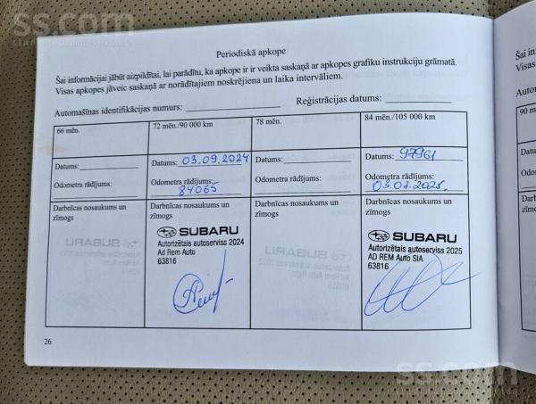Синий Субару Аутбек 2019 в Рига, объемом двигателя 2.50 л и пробегом 101 тыс. км за 20995 €, фото 11 на AUTOMOTO.COM.LV