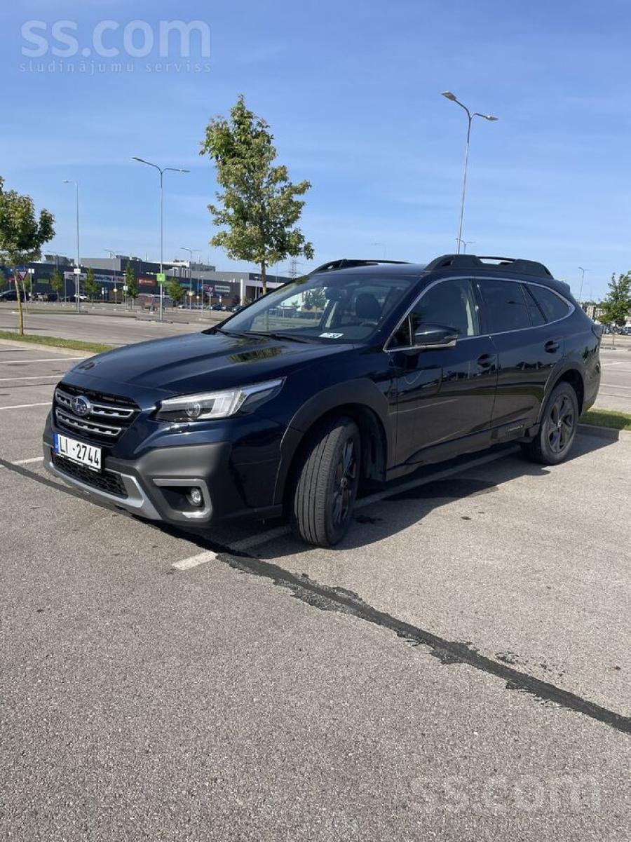 Blue Subaru Outback 2021 in Riga, with an engine capacity of 2.50 L and mileage of 76 thousand km for 24000 €, photo 1 on AUTOMOTO.COM.LV