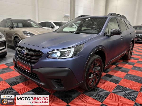 Blue Subaru Outback 2021 in Vilnius, with an engine capacity of 2.39 L and mileage of 23 thousand km for 23700 €, photo 1 on AUTOMOTO.COM.LV