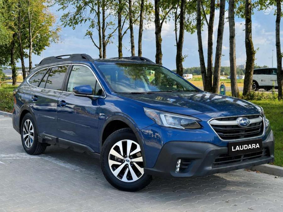 Blue Subaru Outback 2021 in Vilnius, with an engine capacity of 2.50 L and mileage of 81 thousand km for 21900 €, photo 1 on AUTOMOTO.COM.LV
