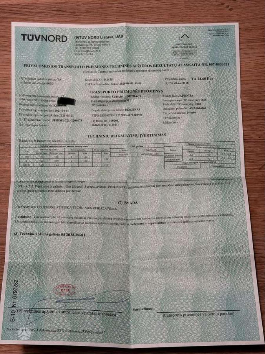 Коричневый Субару Аутбек 2021 в Вильнюс, объемом двигателя 2.50 л и пробегом 105 тыс. км за 20900 €, фото 16 на AUTOMOTO.COM.LV