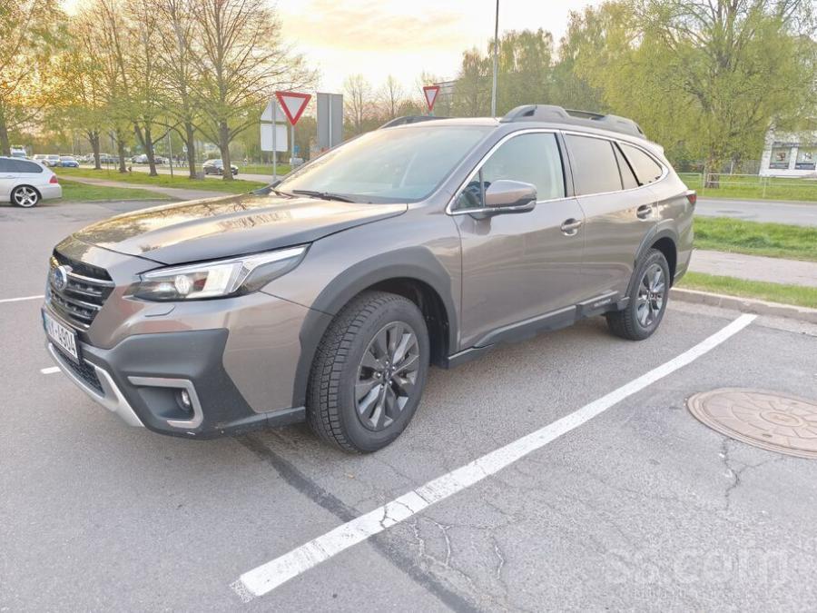 Brown Subaru Outback 2023 in Riga, with an engine capacity of 2.50 L and mileage of 11 thousand km for 27000 €, photo 1 on AUTOMOTO.COM.LV