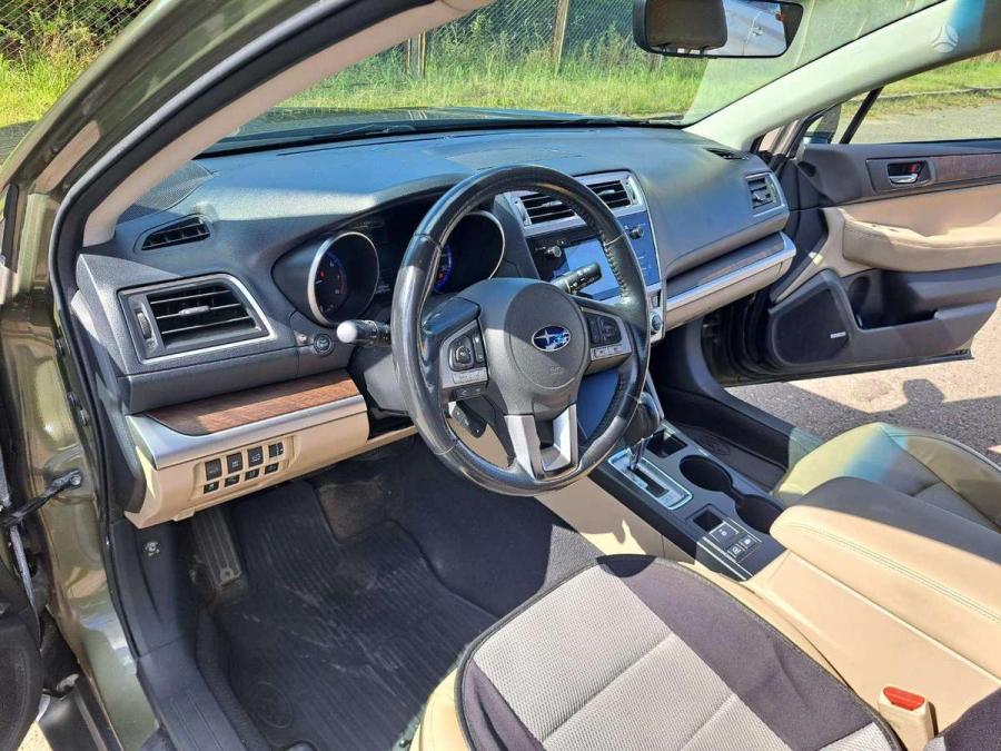 Green Subaru Outback 2017 in Kaunas, with an engine capacity of 3.60 L and mileage of 260 thousand km for 12800 €, photo 13 on AUTOMOTO.COM.LV