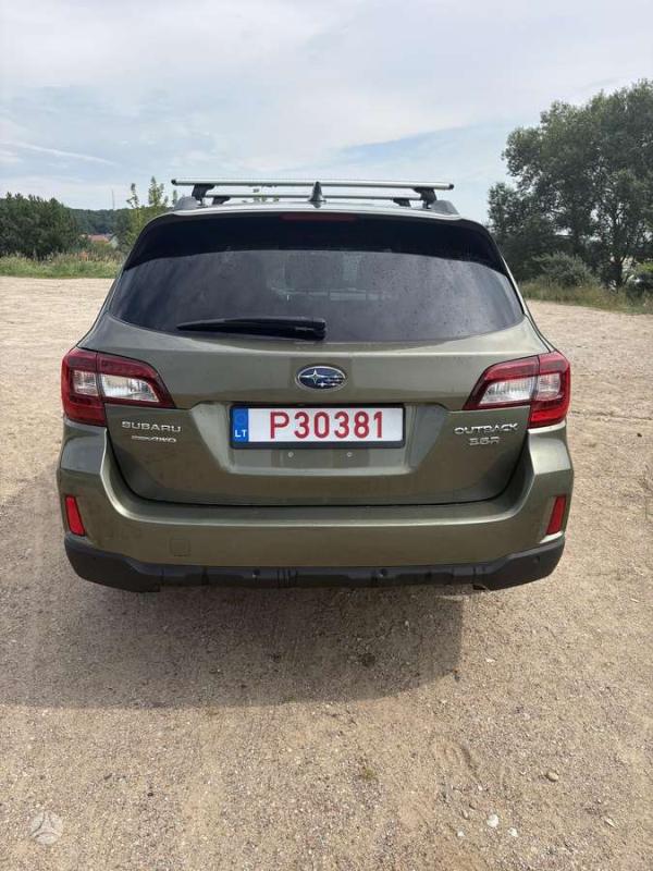 Green Subaru Outback 2017 in Kaunas, with an engine capacity of 3.60 L and mileage of 260 thousand km for 12900 €, photo 6 on AUTOMOTO.COM.LV