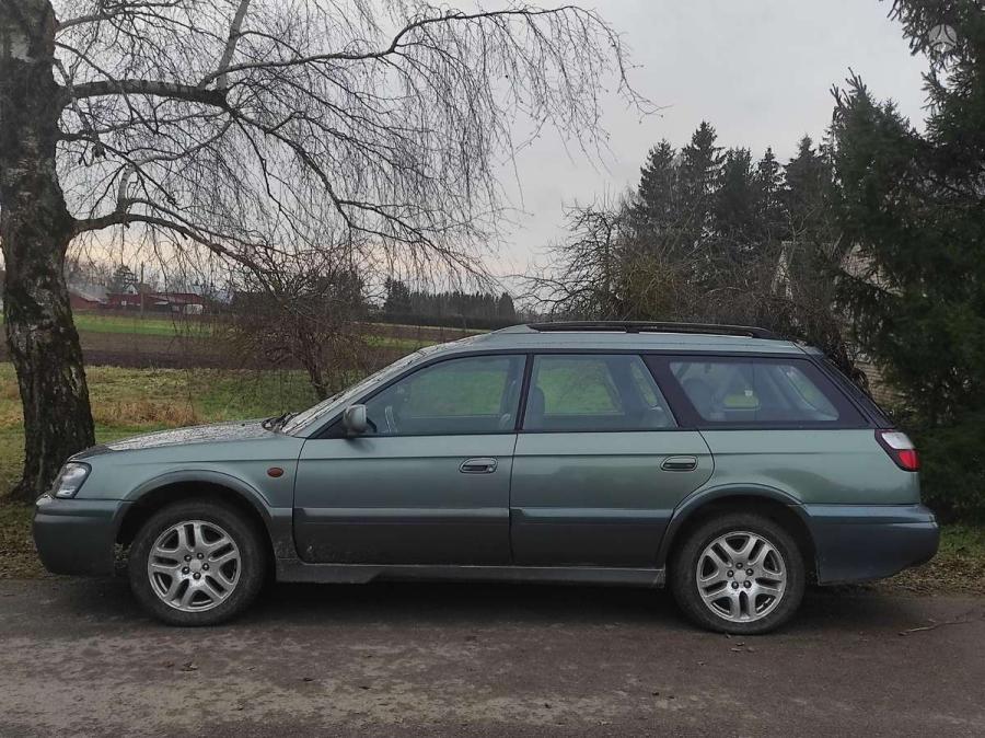Green Subaru Outback 2003 in Raseiniai, with an engine capacity of 2.50 L and mileage of 167 thousand km for 950 €, photo 6 on AUTOMOTO.COM.LV