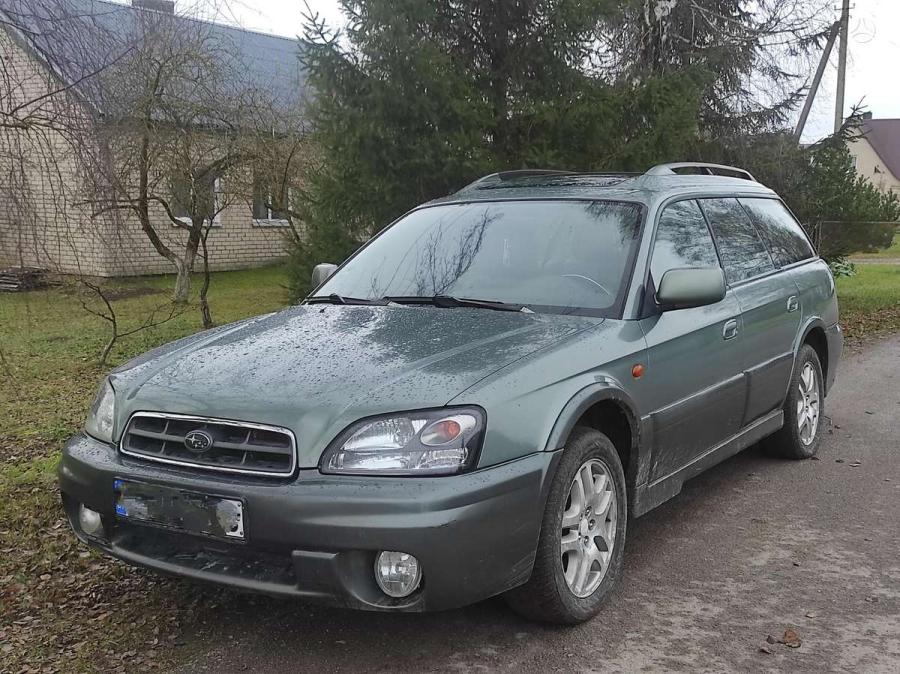 Green Subaru Outback 2003 in Raseiniai, with an engine capacity of 2.50 L and mileage of 167 thousand km for 950 €, photo 7 on AUTOMOTO.COM.LV