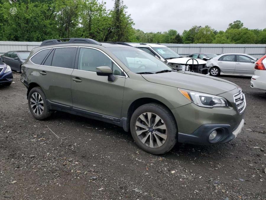 Green Subaru Outback 2015 in Vilnius, with an engine capacity of 2.50 L and mileage of 191 thousand km for 8700 €, photo 4 on AUTOMOTO.COM.LV