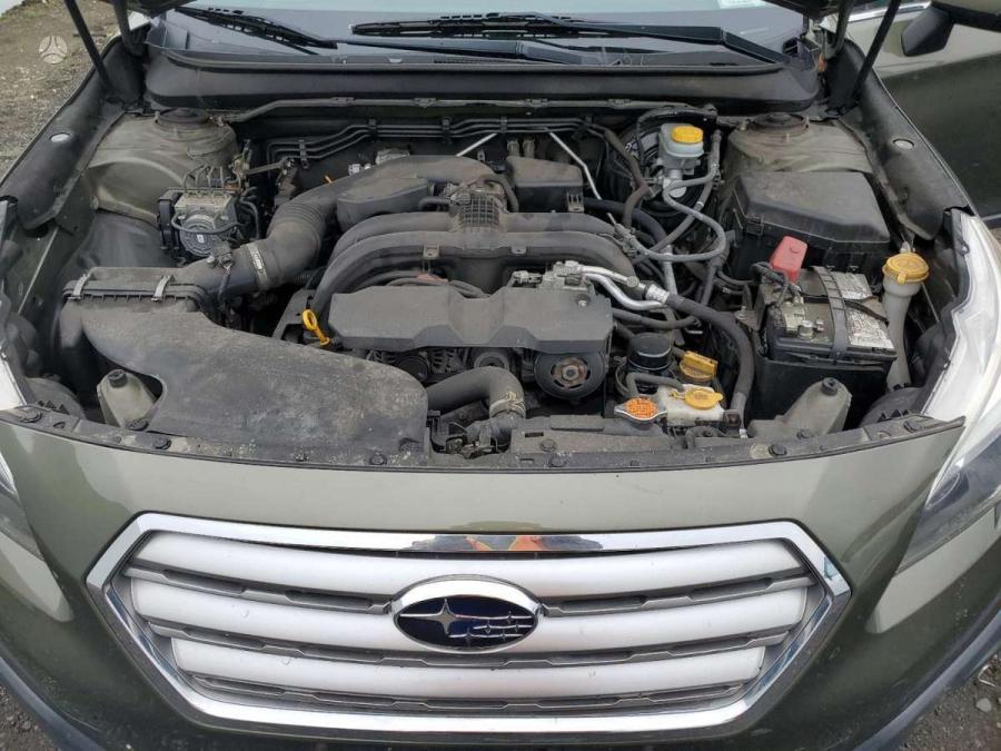 Green Subaru Outback 2015 in Vilnius, with an engine capacity of 2.50 L and mileage of 191 thousand km for 8700 €, photo 11 on AUTOMOTO.COM.LV