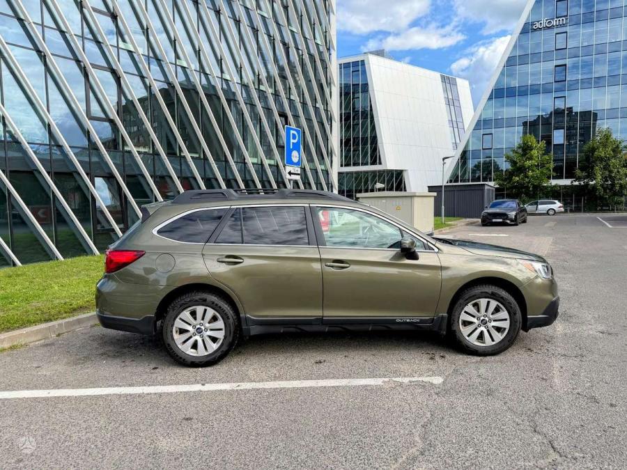 Zaļš Subaru Outback 2016 Viļņa, ar dzinēja tilpumu 2.46 L un nobraukumu 210 tūkst. km par 12600 €, foto 7 vietnē AUTOMOTO.COM.LV