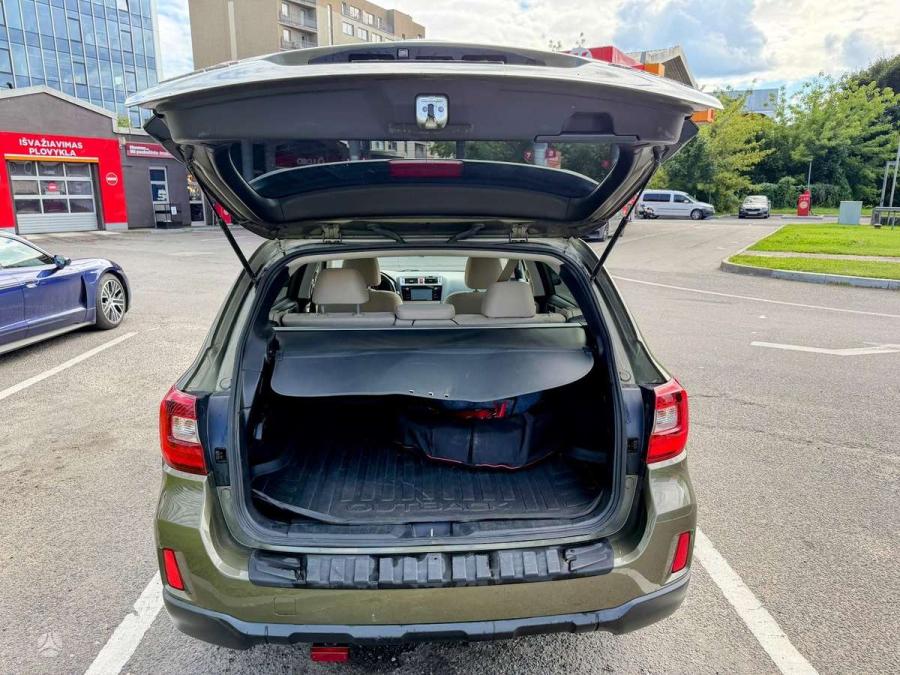 Zaļš Subaru Outback 2016 Viļņa, ar dzinēja tilpumu 2.46 L un nobraukumu 210 tūkst. km par 12600 €, foto 19 vietnē AUTOMOTO.COM.LV