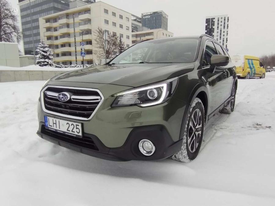 Green Subaru Outback 2019 in Vilnius, with an engine capacity of 2.50 L and mileage of 106 thousand km for 18500 €, photo 2 on AUTOMOTO.COM.LV