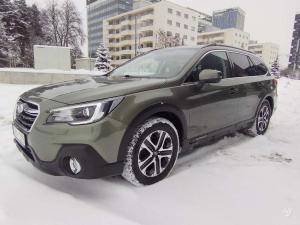 Green Subaru Outback 2019 in Vilnius, with an engine capacity of 2.50 L and mileage of 106 thousand km for 18500 €, photo 3 on AUTOMOTO.COM.LV