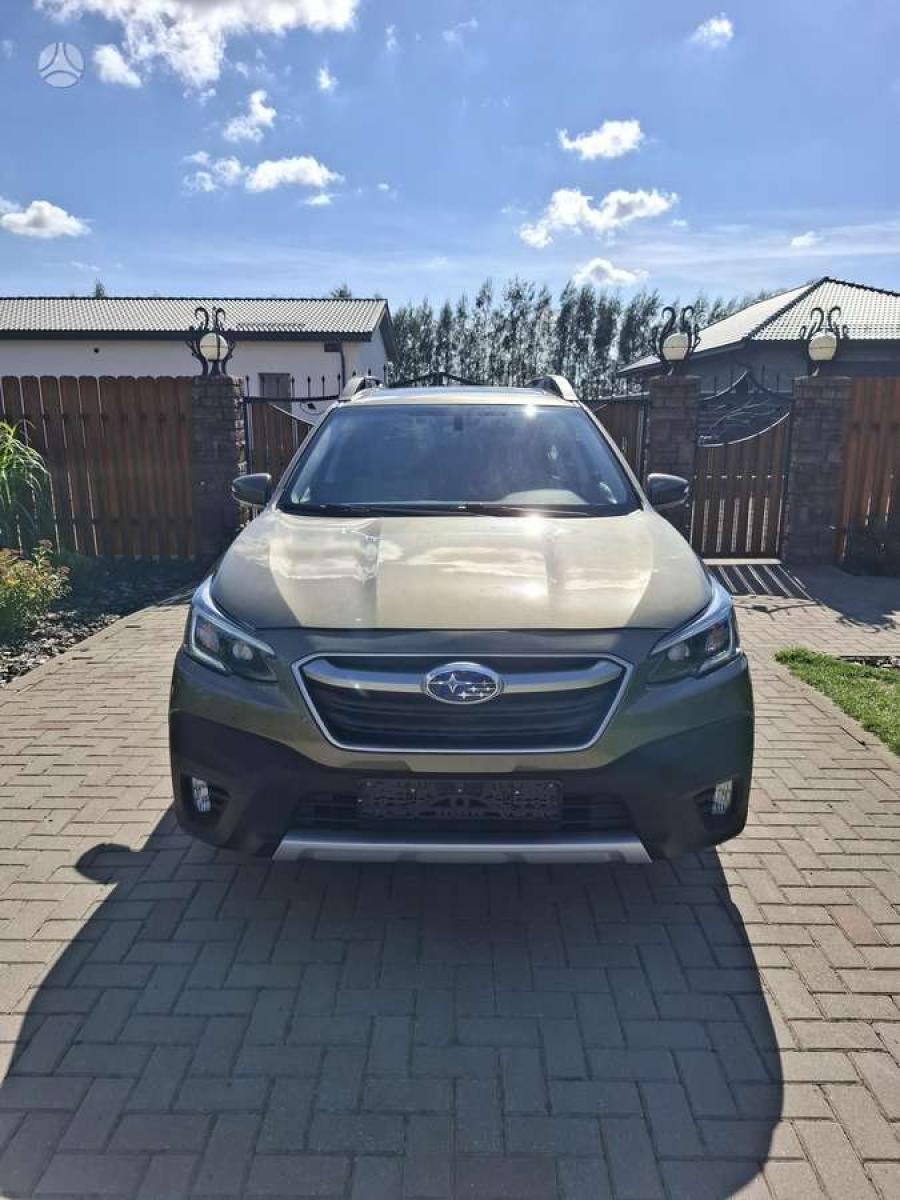 Green Subaru Outback 2021 in Klaipeda, with an engine capacity of 2.39 L and mileage of 99 thousand km for 21800 €, photo 1 on AUTOMOTO.COM.LV