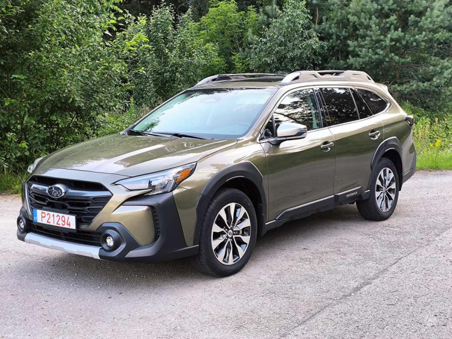Green Subaru Outback 2025 in Druskininkai, with an engine capacity of 2.39 L and mileage of 18 thousand km for 28300 €, photo 4 on AUTOMOTO.COM.LV