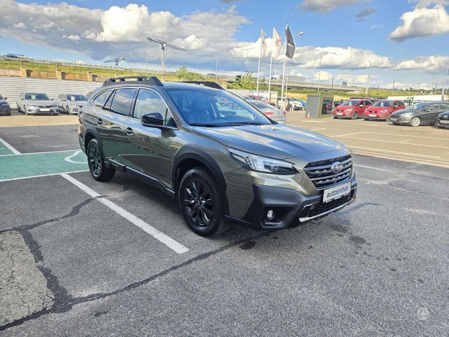 Green Subaru Outback 2025 in Vilnius, with an engine capacity of 2.50 L and mileage of 10 thousand km for 34590 €, photo 3 on AUTOMOTO.COM.LV