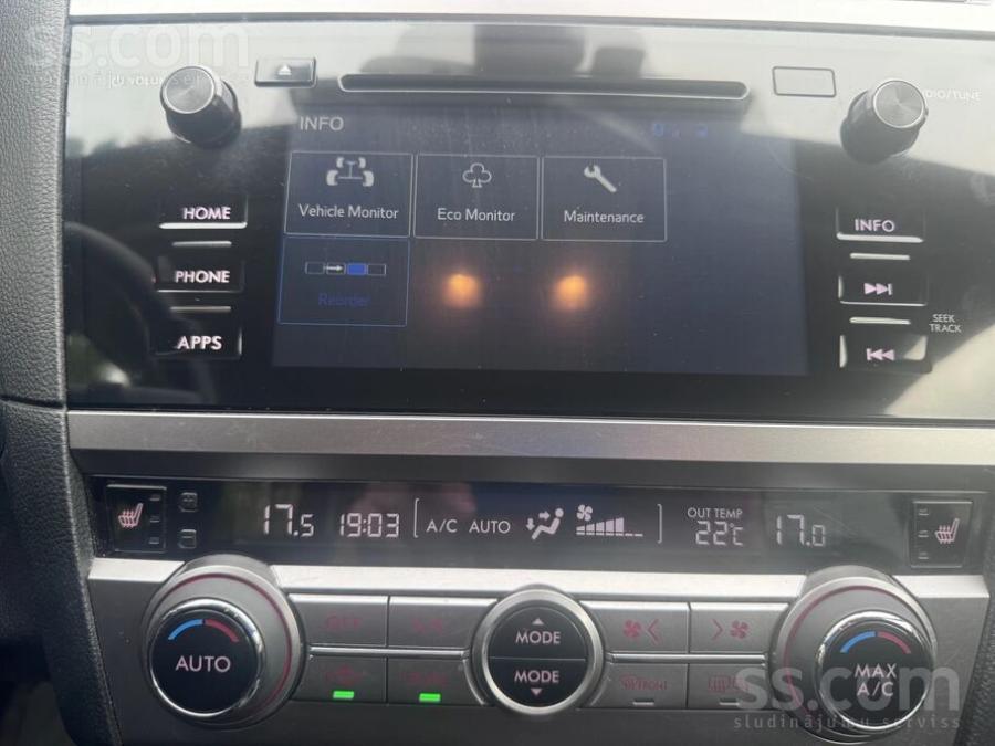Pelēks Subaru Outback 2017 Limbaži, ar dzinēja tilpumu 2.50 L un nobraukumu 107 tūkst. km par 16300 €, foto 12 vietnē AUTOMOTO.COM.LV