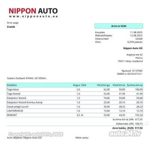 Grey Subaru Outback 2006 in Tallinn, with an engine capacity of 2.50 L and mileage of 340 thousand km for 1900 €, photo 13 on AUTOMOTO.COM.LV