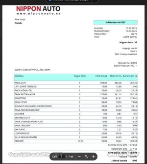 Grey Subaru Outback 2006 in Tallinn, with an engine capacity of 2.50 L and mileage of 340 thousand km for 1900 €, photo 14 on AUTOMOTO.COM.LV