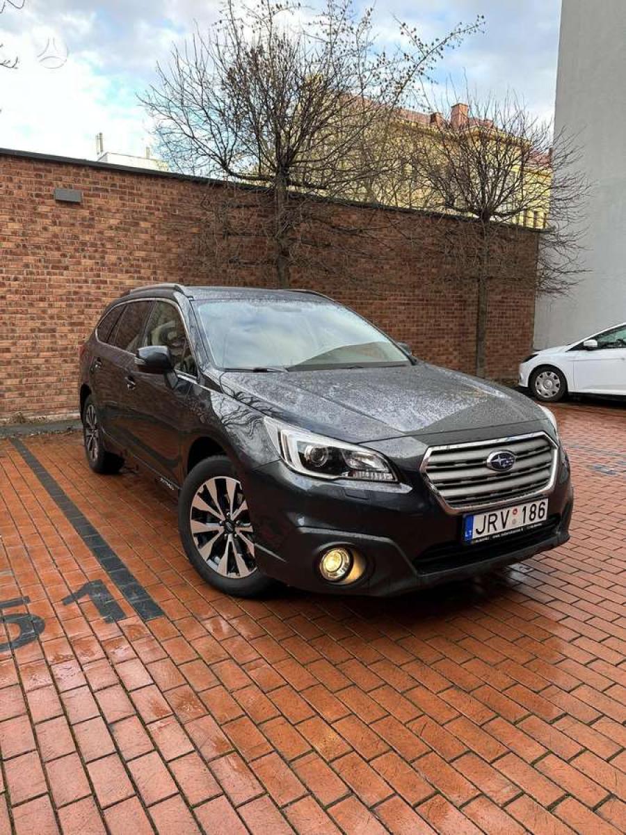 Grey Subaru Outback 2017 in Kaunas, with an engine capacity of 2.50 L and mileage of 157 thousand km for 14600 €, photo 1 on AUTOMOTO.COM.LV