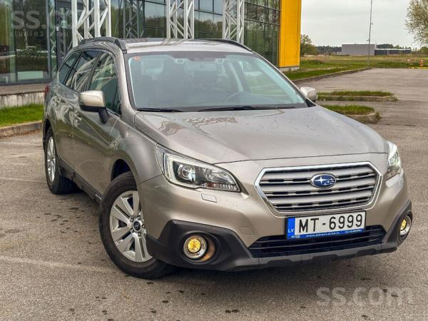 Grey Subaru Outback 2017 in Riga, with an engine capacity of 2.50 L and mileage of 221 thousand km for 12700 €, photo 1 on AUTOMOTO.COM.LV