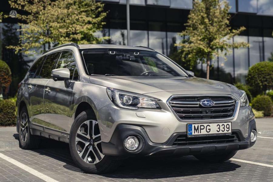 Grey Subaru Outback 2019 in Vilnius, with an engine capacity of 2.50 L and mileage of 84 thousand km for 19500 €, photo 1 on AUTOMOTO.COM.LV