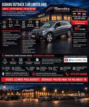 Серый Субару Аутбек 2019 в Кретинга, объемом двигателя 3.60 л и пробегом 146 тыс. км за 17699 €, фото 45 на AUTOMOTO.COM.LV