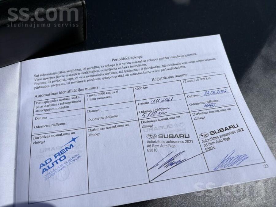 Серый Субару Аутбек 2021 в Рига, объемом двигателя 2.50 л и пробегом 114 тыс. км за 21500 €, фото 23 на AUTOMOTO.COM.LV