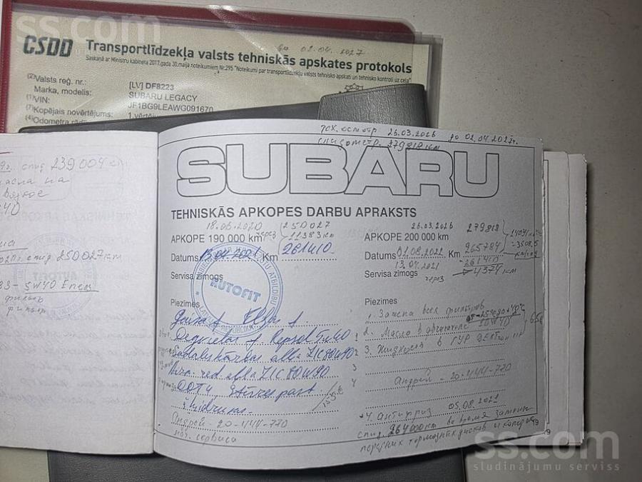 Sarkans Subaru Outback 1998 Rīga, ar dzinēja tilpumu 2.50 L un nobraukumu 280 tūkst. km par 6500 €, foto 12 vietnē AUTOMOTO.COM.LV