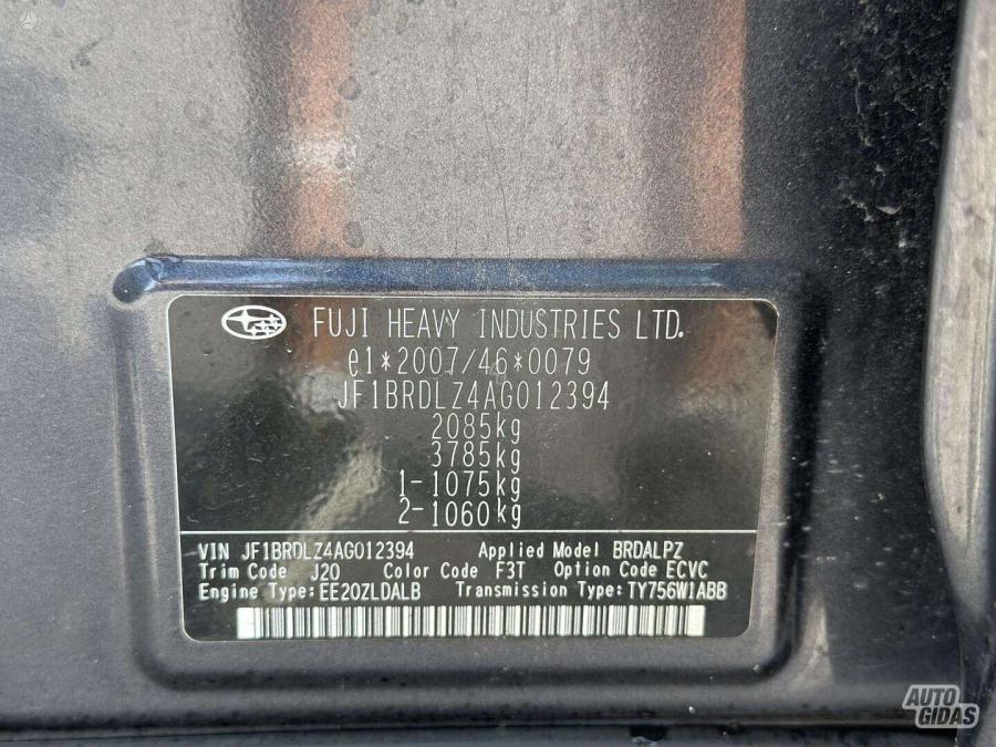 Sarkans Subaru Outback 2010 Viļņa, ar dzinēja tilpumu 0.00 L un nobraukumu 188 tūkst. km par 3750 €, foto 15 vietnē AUTOMOTO.COM.LV