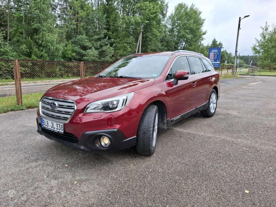 Sarkans Subaru Outback 2015 Utena, ar dzinēja tilpumu 2.00 L un nobraukumu 185 tūkst. km par 7200 €, foto 1 vietnē AUTOMOTO.COM.LV