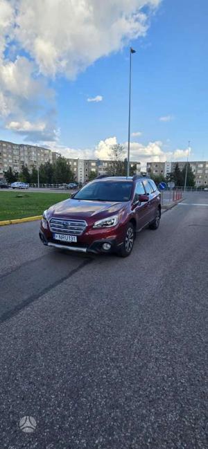 Sarkans Subaru Outback 2017 Viļņa, ar dzinēja tilpumu 2.50 L un nobraukumu 215 tūkst. km par 13000 €, foto  vietnē AUTOMOTO.COM.LV