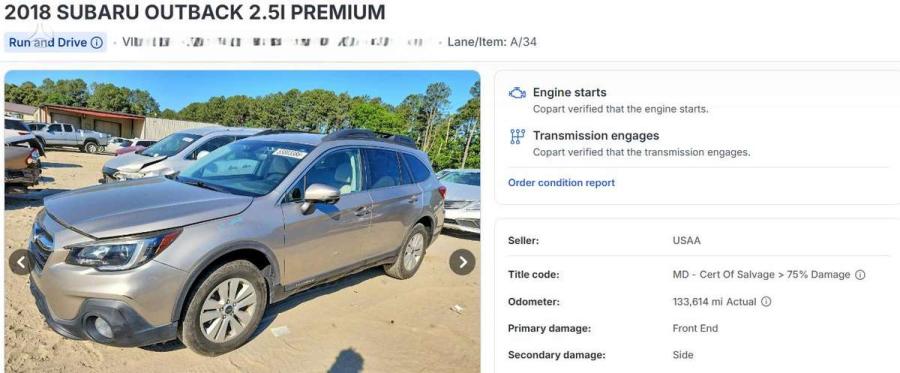 Subaru Outback 2018 in Alytus, with an engine capacity of 2.50 L and mileage of 214 thousand km for 5800 €, photo 14 on AUTOMOTO.COM.LV