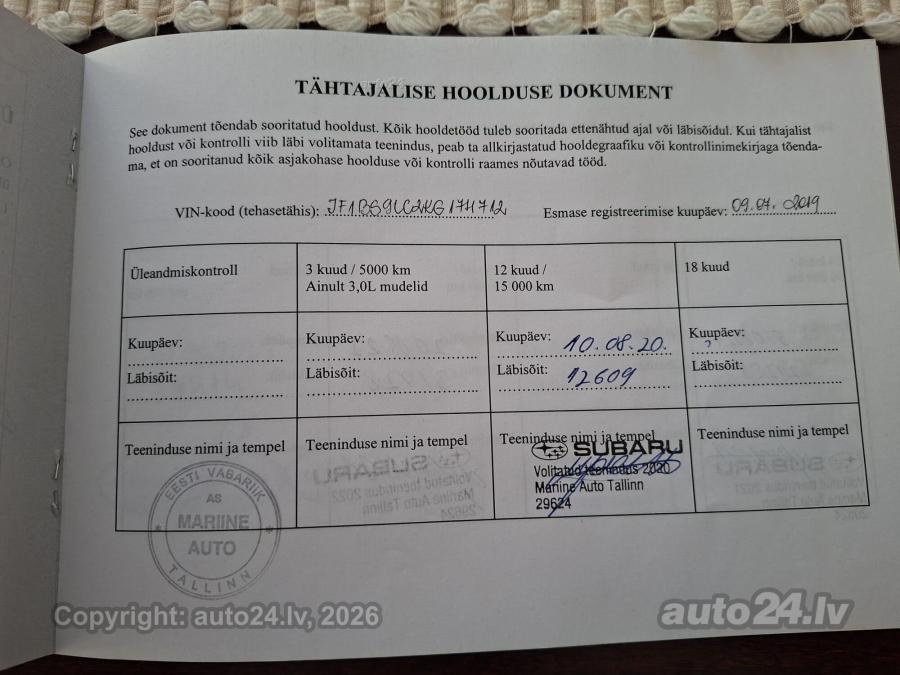 Subaru Outback 2019 Tallina, ar dzinēja tilpumu 2.50 L un nobraukumu 67 tūkst. km par 22900 €, foto 15 vietnē AUTOMOTO.COM.LV