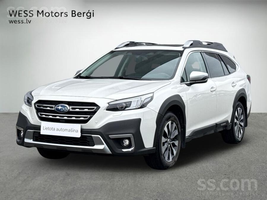 White Subaru Outback 2023 in Riga, with an engine capacity of 2.50 L and mileage of 69 thousand km for 28500 €, photo 1 on AUTOMOTO.COM.LV