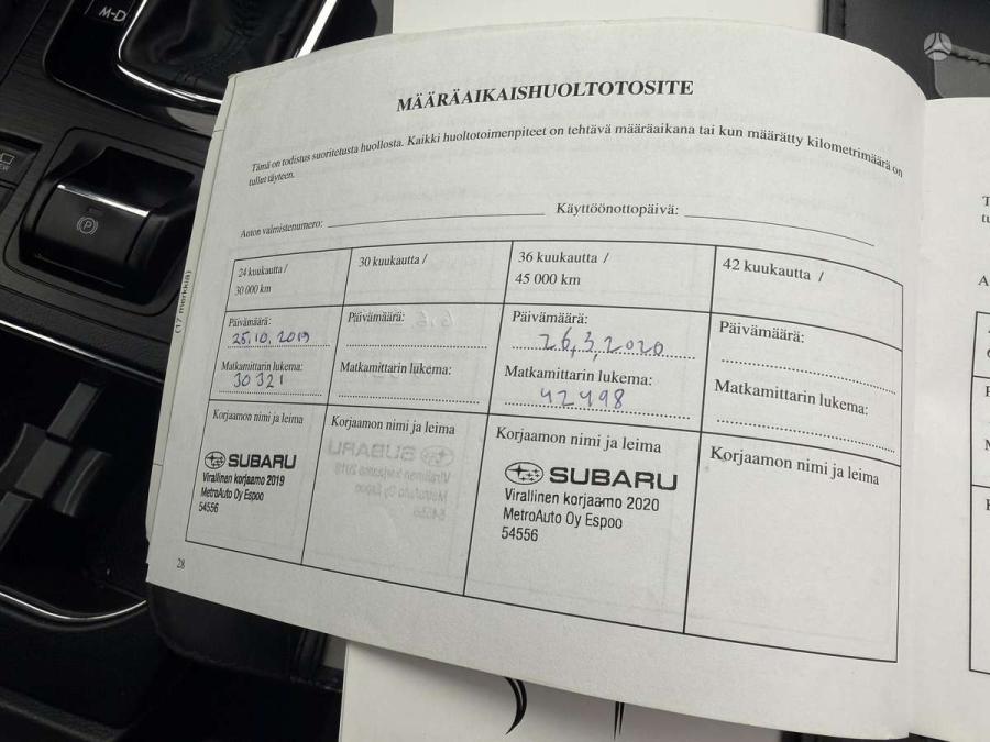White Subaru Outback 2019 in Panevezys, with an engine capacity of 2.50 L and mileage of 195 thousand km for 15990 €, photo 46 on AUTOMOTO.COM.LV