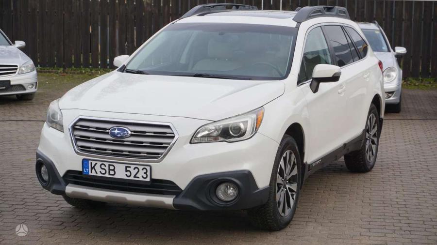 White Subaru Outback 2016 in Klaipeda, with an engine capacity of 2.50 L and mileage of 168 thousand km for 10900 €, photo 2 on AUTOMOTO.COM.LV