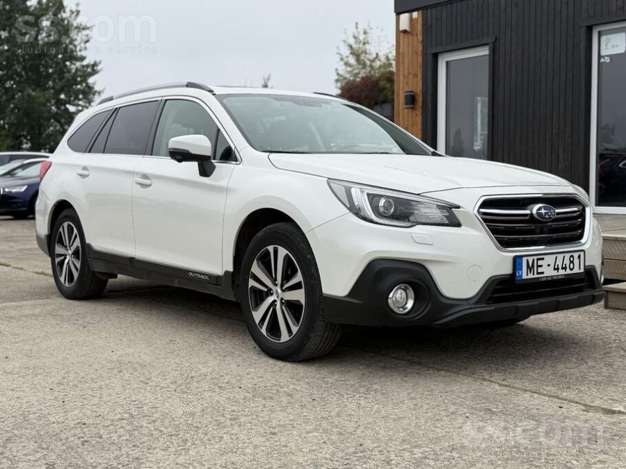 White Subaru Outback 2019 in Riga, with an engine capacity of 2.50 L and mileage of 107 thousand km for 18500 €, photo 1 on AUTOMOTO.COM.LV