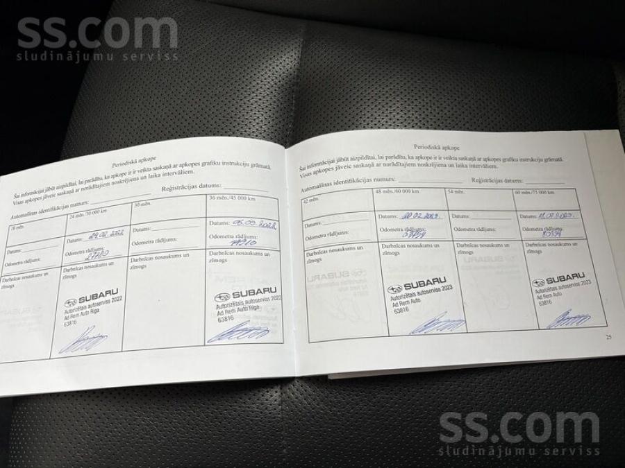 White Subaru Outback 2021 in Riga, with an engine capacity of 2.50 L and mileage of 190 thousand km for 17500 €, photo 29 on AUTOMOTO.COM.LV