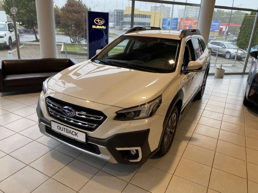 White Subaru Outback 2025 in Kaunas, with an engine capacity of 2.50 L and mileage of 12 thousand km for 37990 €, photo 2 on AUTOMOTO.COM.LV