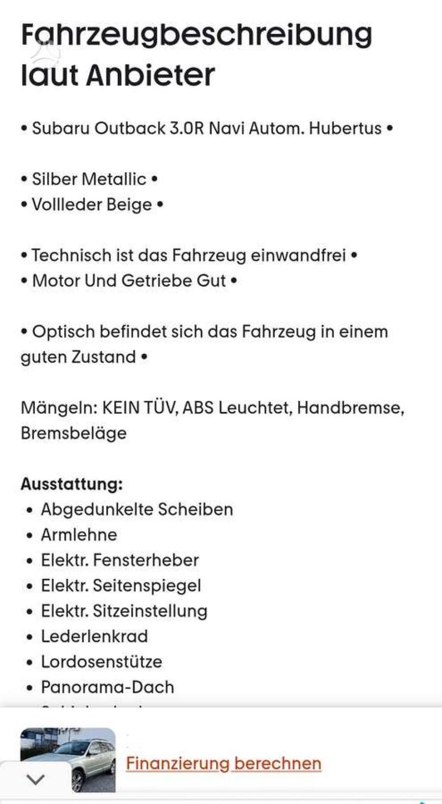 Yellow Subaru Outback 2006 in Kaunas, with an engine capacity of 3.00 L and mileage of 168 thousand km for 3700 €, photo 22 on AUTOMOTO.COM.LV