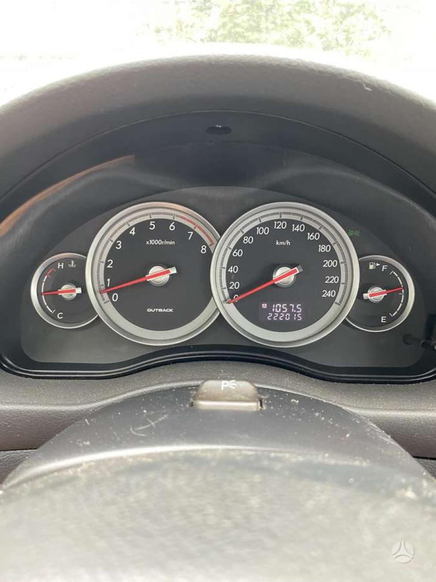 Желтый Субару Аутбек 2007 в Таураге, объемом двигателя 2.50 л и пробегом 222 тыс. км за 3100 €, фото 14 на AUTOMOTO.COM.LV