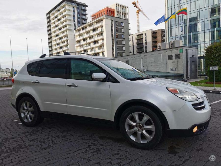White Subaru Tribeca 2006 in Vilnius, with an engine capacity of 3.00 L and mileage of 200 thousand km for 1900 €, photo 4 on AUTOMOTO.COM.LV