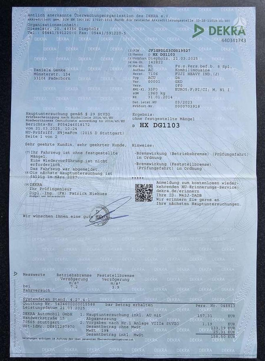 Серый Субару ХВ 2014 в Кельме, объемом двигателя 2.00 л и пробегом 159 тыс. км за 2500 €, фото 19 на AUTOMOTO.COM.LV