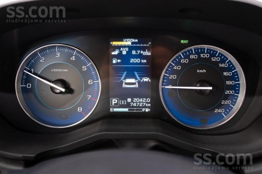 Grey Subaru XV 2024 in Riga, with an engine capacity of 2.00 L and mileage of 76 thousand km for 22950 €, photo 25 on AUTOMOTO.COM.LV