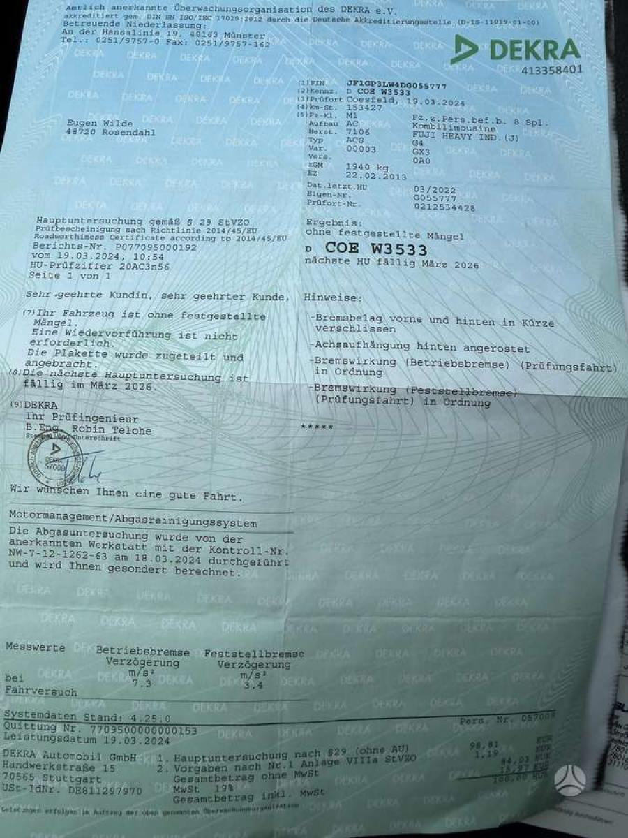 Красный Субару ХВ 2013 в Вильнюс, объемом двигателя 1.60 л и пробегом 160 тыс. км за 6800 €, фото 25 на AUTOMOTO.COM.LV