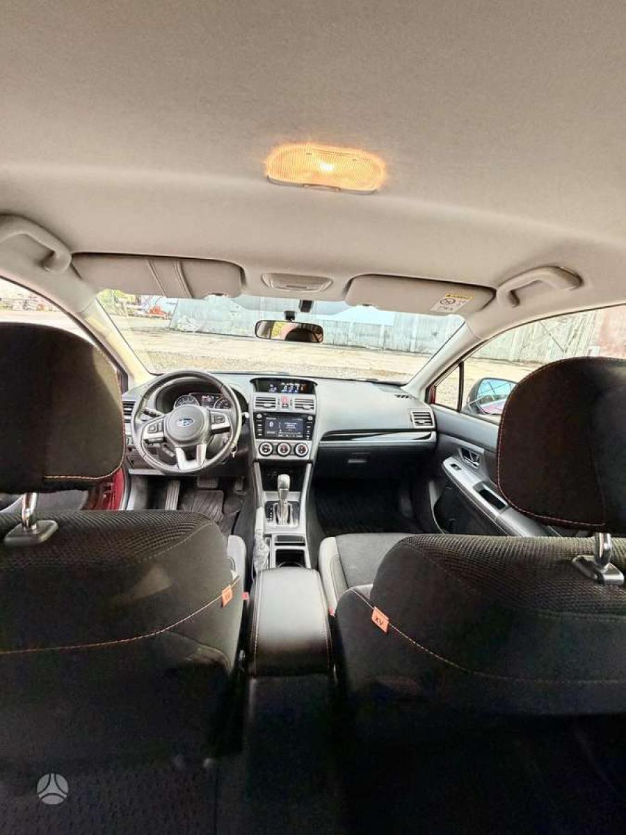 Red Subaru XV 2017 in Vilnius, with an engine capacity of 2.00 L and mileage of 85 thousand km for 15900 €, photo 16 on AUTOMOTO.COM.LV