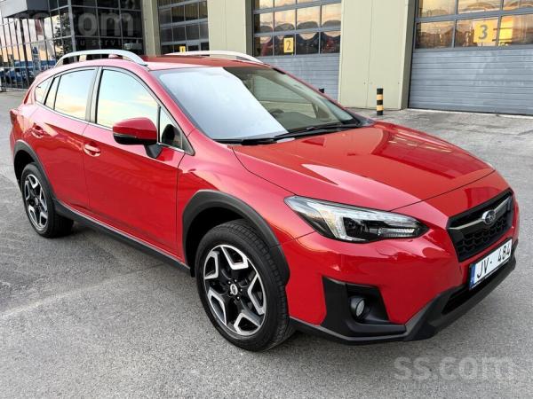 Red Subaru XV 2018 in Riga, with an engine capacity of 2.00 L and mileage of 60 thousand km for 17700 €, photo 1 on AUTOMOTO.COM.LV