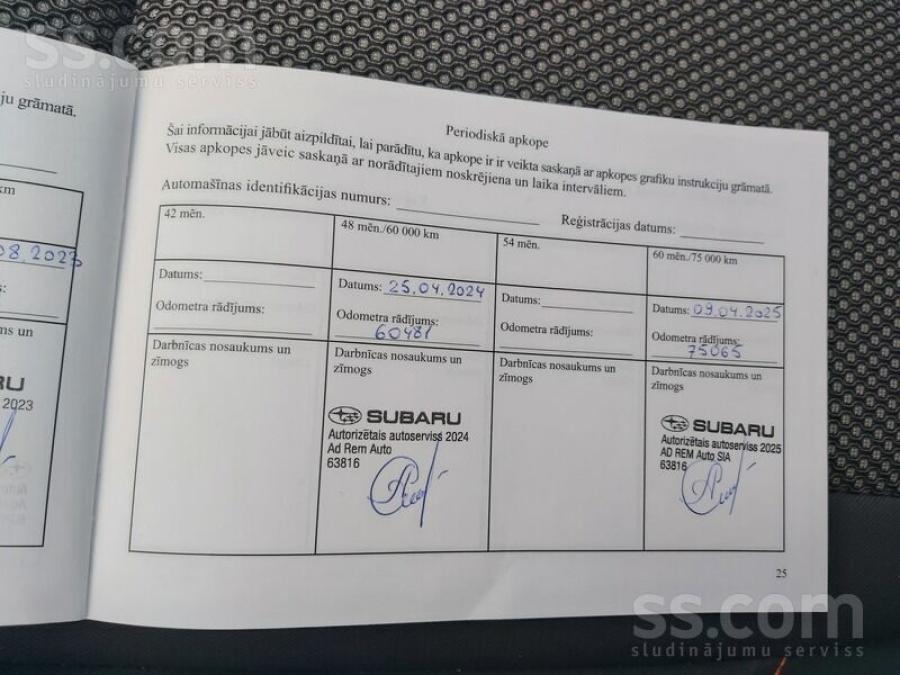 Белый Субару ХВ 2021 в Рига, объемом двигателя 1.60 л и пробегом 88 тыс. км за 19500 €, фото 30 на AUTOMOTO.COM.LV