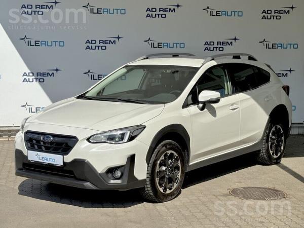 White Subaru XV 2023 in Riga, with an engine capacity of 1.60 L and mileage of 61 thousand km for 20500 €, photo 1 on AUTOMOTO.COM.LV